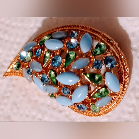 Art Deco | Jewelry | Vintage Art Deco Signature Blue Agate Blue ...